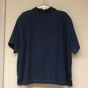 Koret | Tops | Koret City Blues Patriotic Denim Shirt Sz 2w | Poshmark